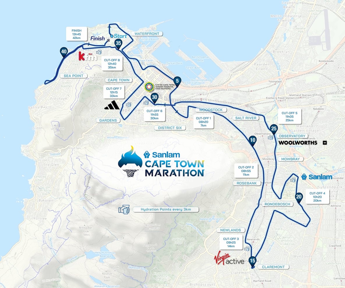 Course Map: Cape Town Marathon | Watch Athletics